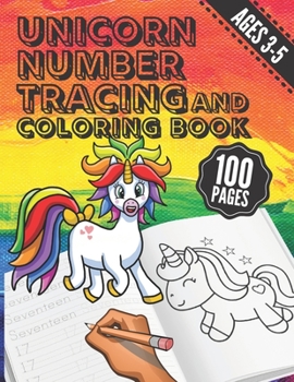 Unicorn Number Tracing and Coloring... book by Rhu Creations