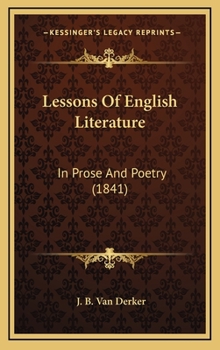 Lessons Of English Literature: In Prose... book by Anonymous