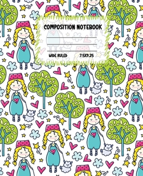 Composition Notebook Wide Ruled: Green... book