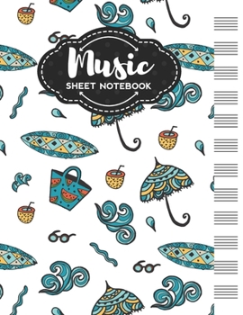 Music Sheet Notebook: Blank Staff... book