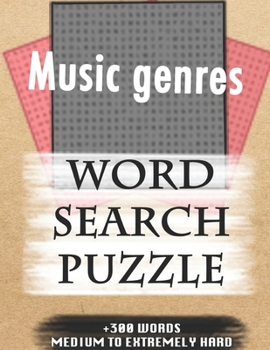 Music genres WORD SEARCH PUZZLE +300... book by ADULTWORDS Puzzles
