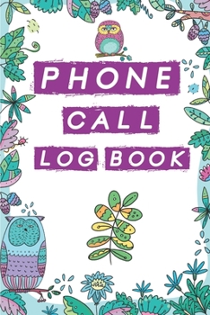 Phone Call Log Book: Cute Owls Phone... book by Novelty Print House
