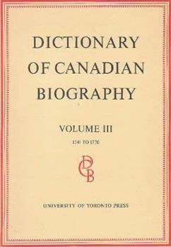 Dictionary of Canadian Biography /... book